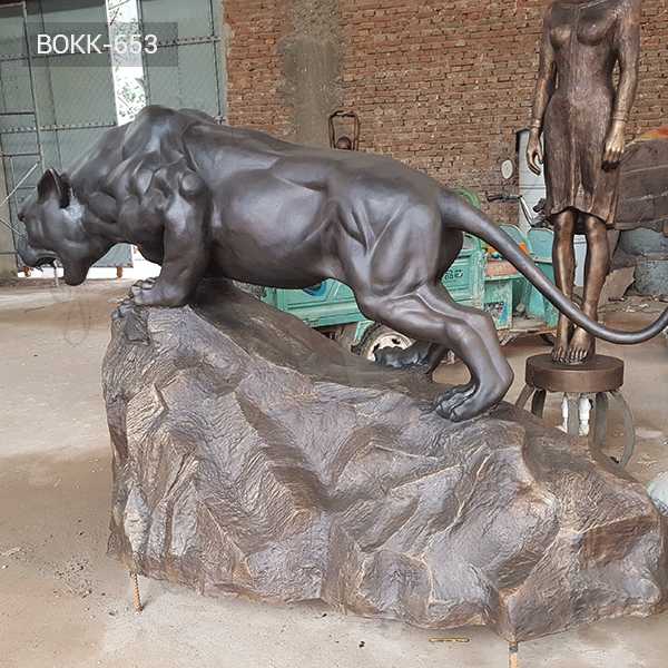 creeping bronze leopard statue - YouFine Bronze Sculpture