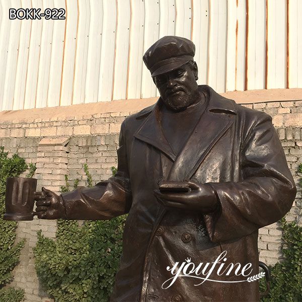 custom bronze beer man statue- YouFine