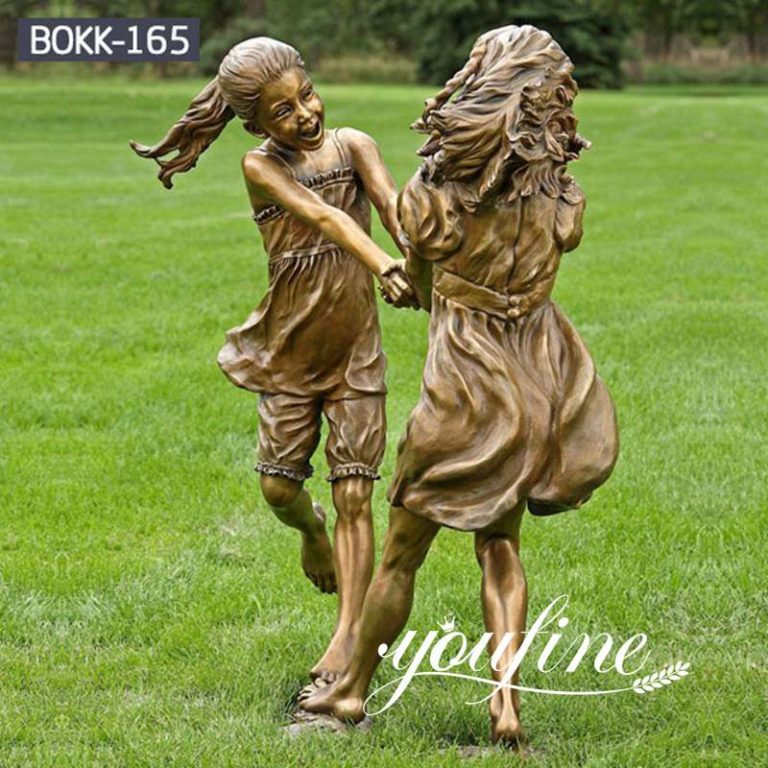 Life Size Custom Bronze girls Statue Childhood for Sale BOKK-165