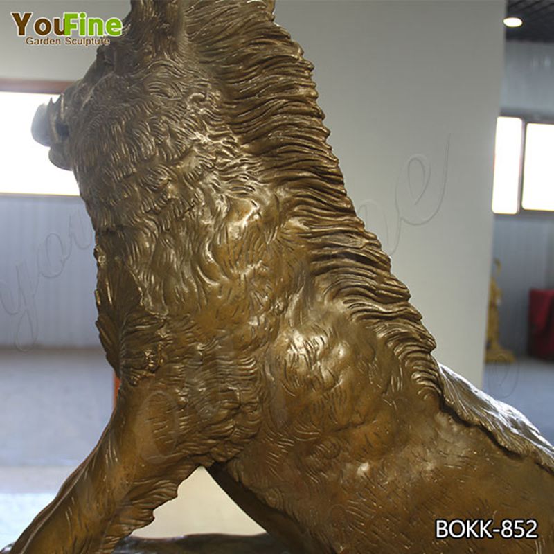 Life-size Bronze Wild Boar Garden Statue - YouFine