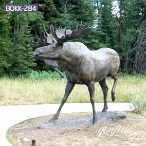 Life-size Bronze Moose Yard Statue - YouFine