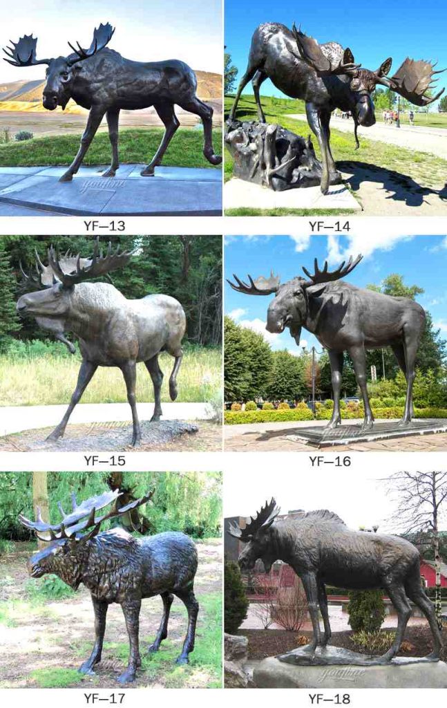 Bronze life-size Moose Statue - YouFine