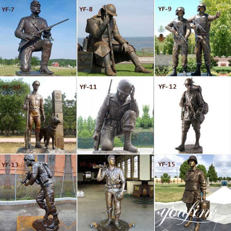 Bronze Soldier Yard Army Statue - YouFine