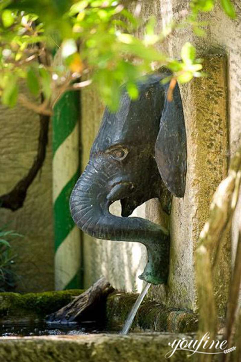 Bronze Outdoor Elephant Water Fountain - YouFine