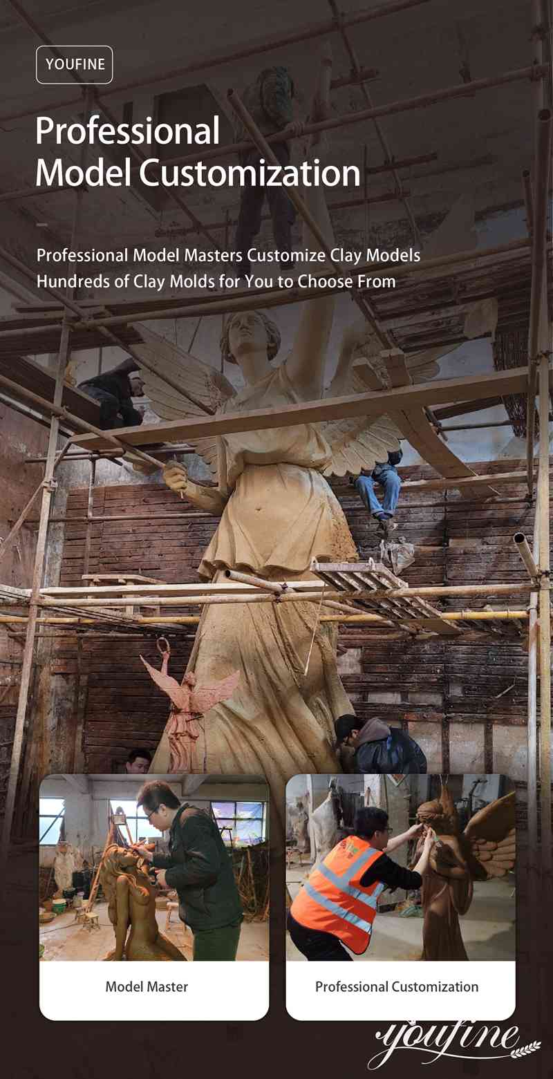 Bronze Police Statue with Child Memorial Gift - YouFine Sculpture