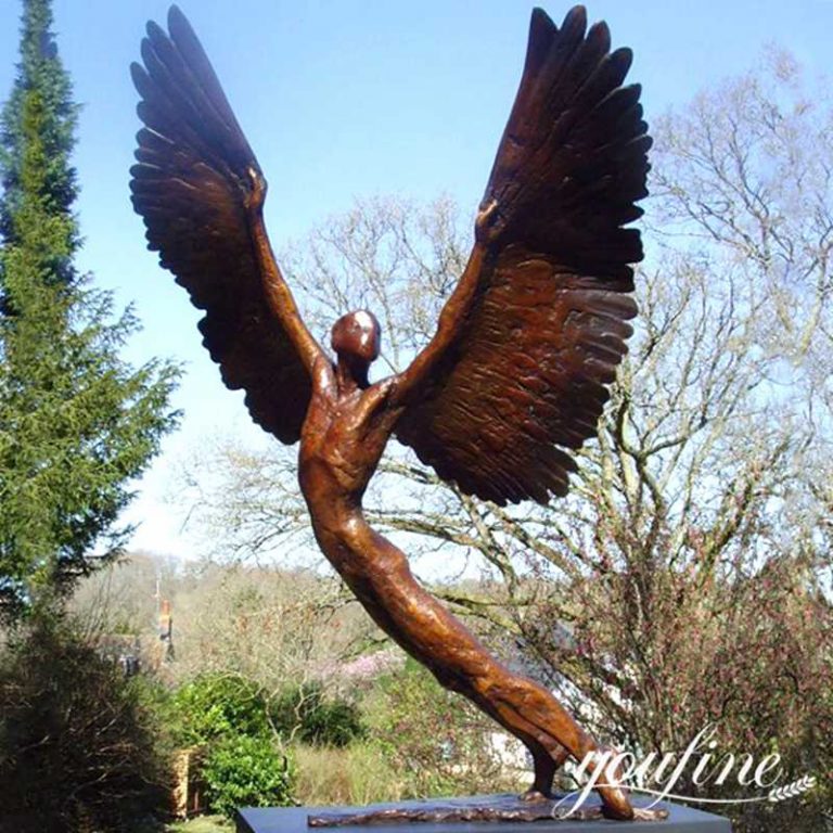 Bronze Icarus Winged Man Statue - YouFine