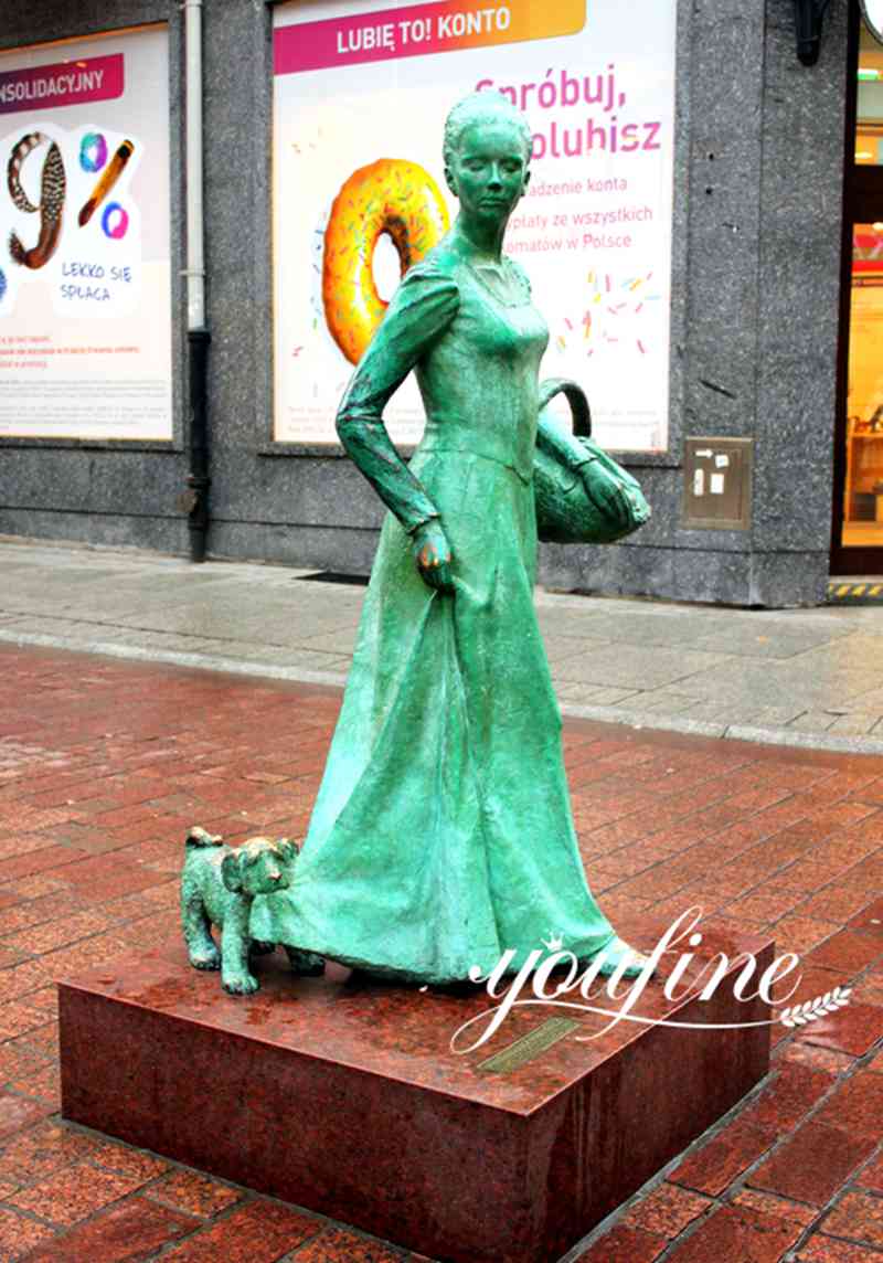 Vintage Bronze Lady Statue Garden Decor - YouFine