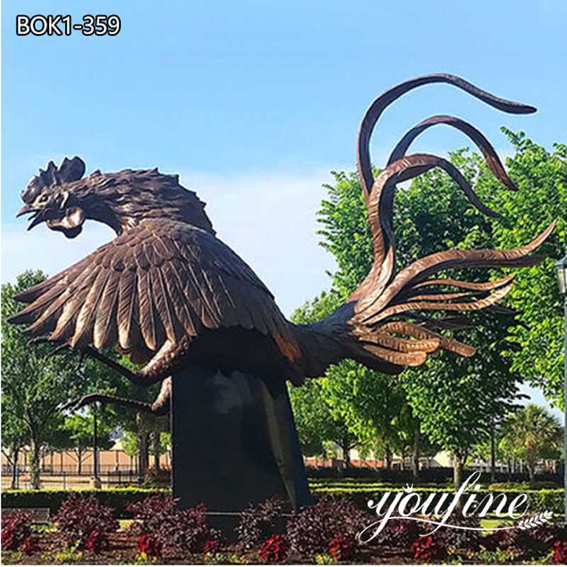 Bronze Gamecock Chicken Statue - YouFine