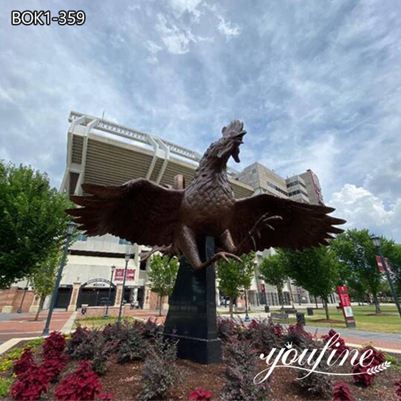 Bronze Gamecock Chicken Statue - YouFine