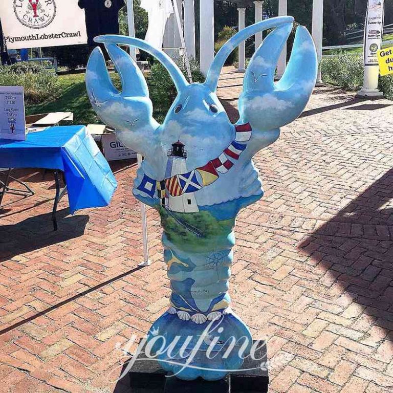 Fiberglass Lobster Butler Statue with Tray - YouFine