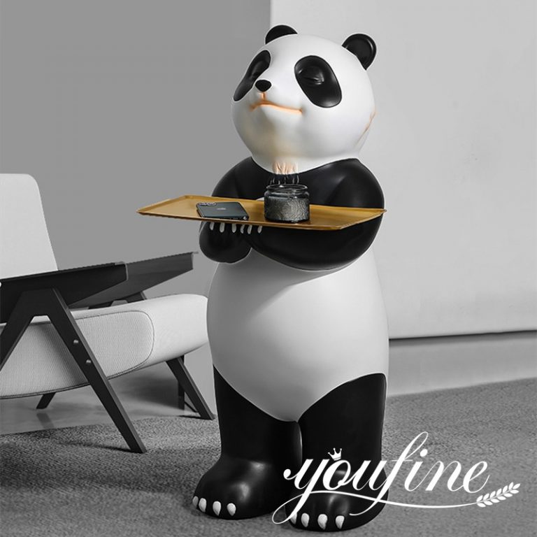 Fiberglass Old Man Butler with Tray Statue - YouFine