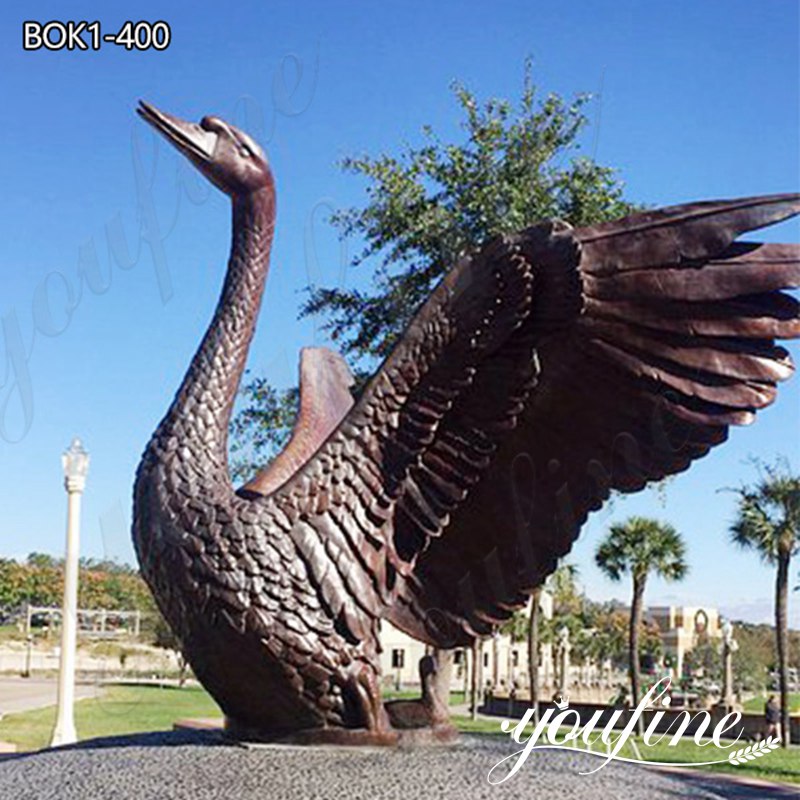 Outdoor Large Bronze Swan Statue - YouFine
