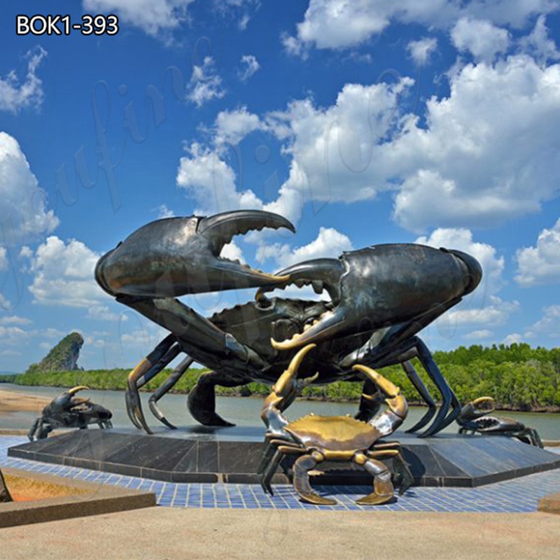 Stunning Giant Bronze Crab Sculpture - YouFine