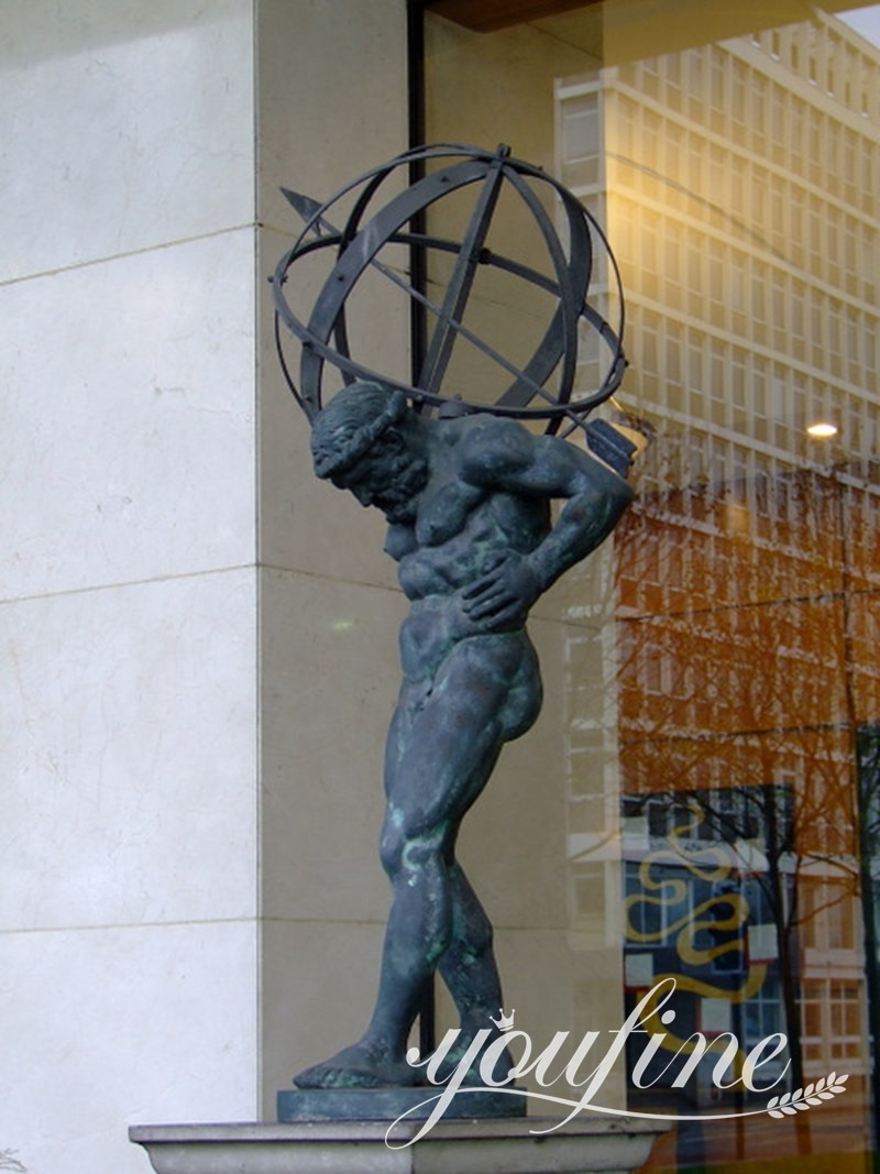 Bronze Atlas Statue Holding the World - YouFine Bronze Sculpture