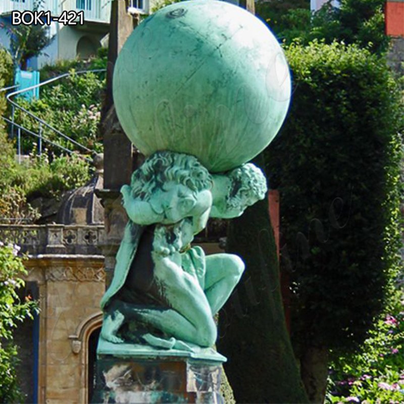 Bronze Atlas Statue Holding the World - YouFine