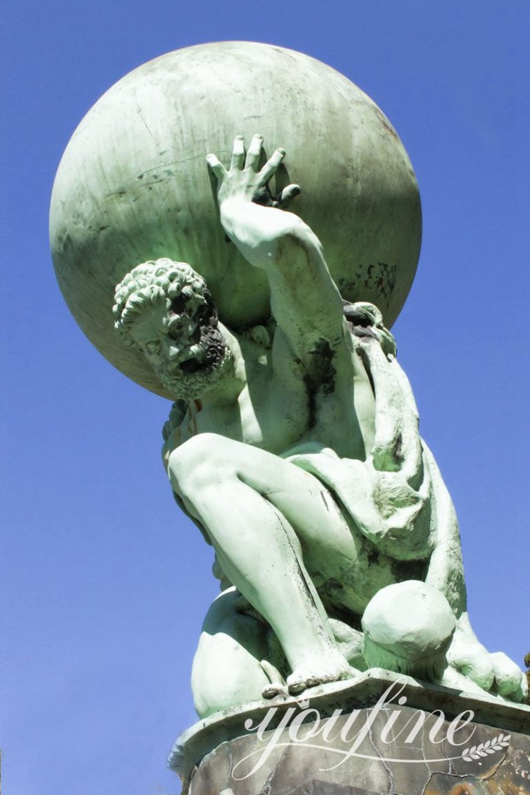 Bronze Atlas Statue Holding the World - YouFine