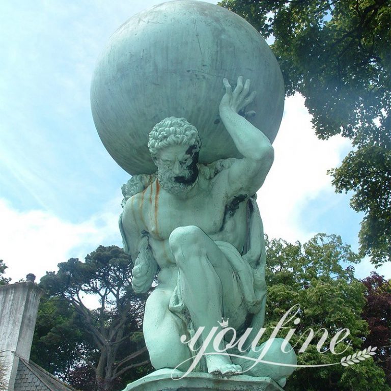 Bronze Atlas Statue Holding the World - YouFine Bronze Sculpture