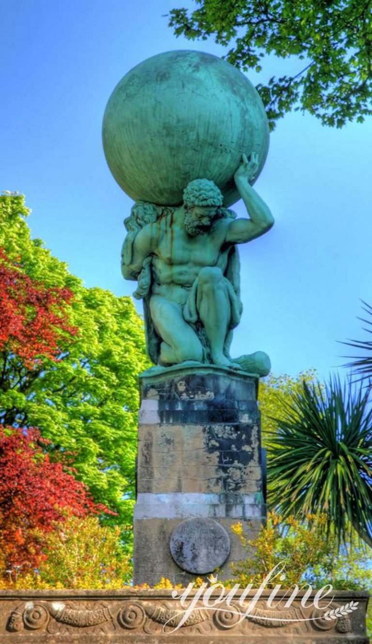 Bronze Atlas Statue Holding the World - YouFine Bronze Sculpture