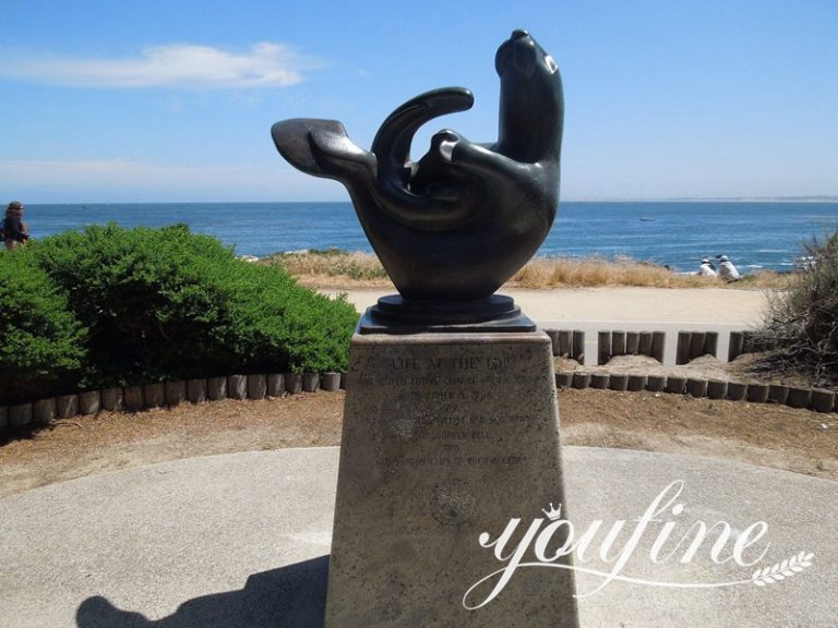 Bronze Otter Chasing Fish Sculpture - YouFine