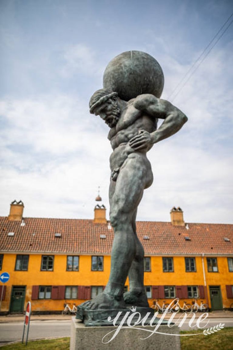 Bronze Atlas Statue Holding the World - YouFine