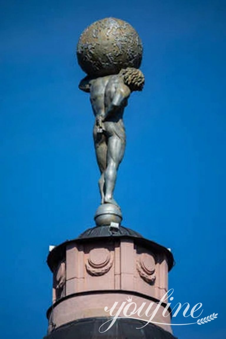 Bronze Atlas Statue Holding the World - YouFine