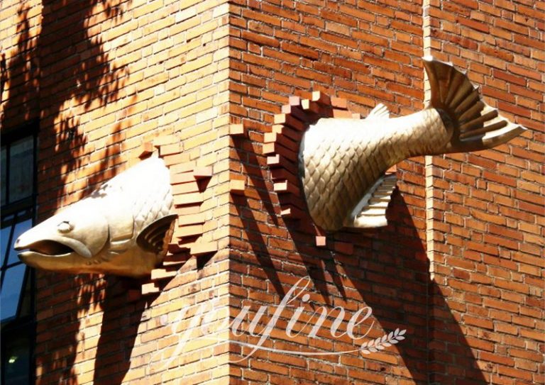 Large Bronze Fish Sculpture Outdoor Decor - YouFine
