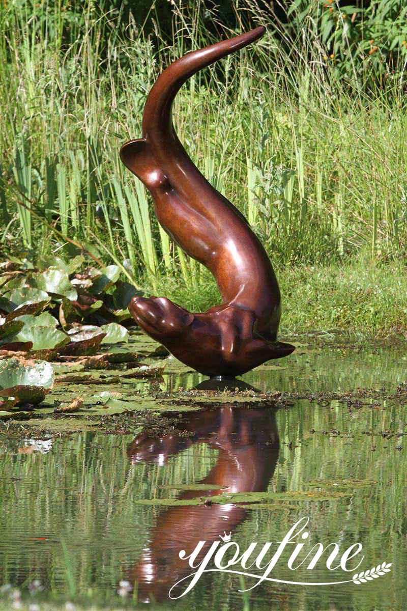 Bronze Otter Garden Statue - YouFine