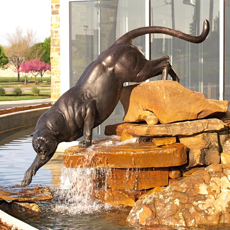 ronze black panther statue- YouFine