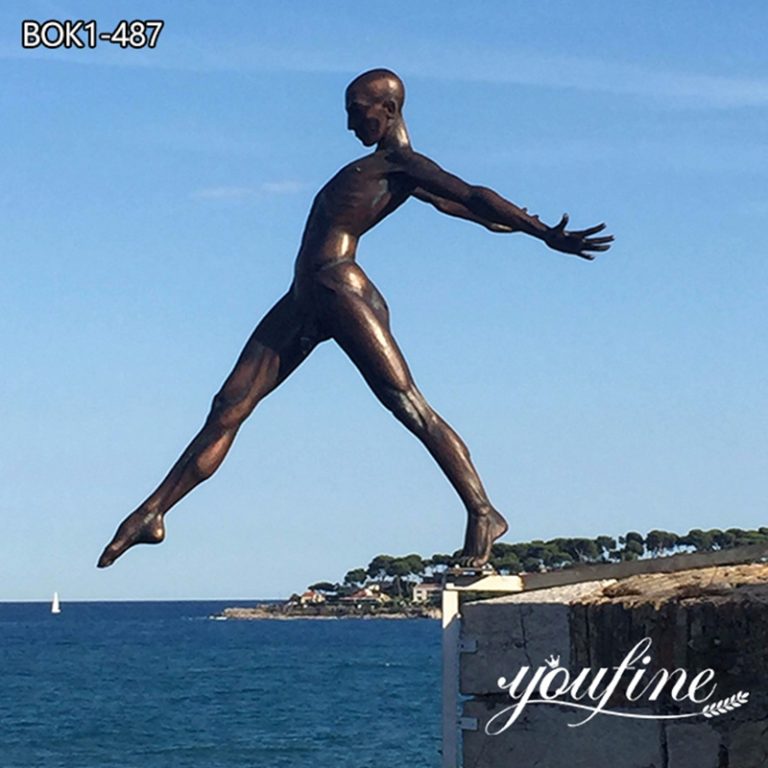 Life Size Bronze Diving Athlete Man Sculpture