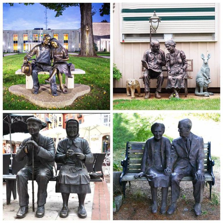 Bronze Elderly Couple Statue - YouFine