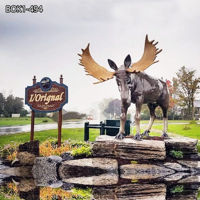 Bronze Moose Statue- Special Patina - YouFine