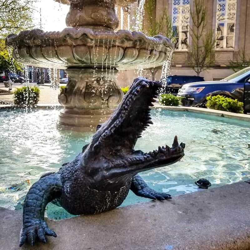 Bronze Alligator Water Fountain - YouFine
