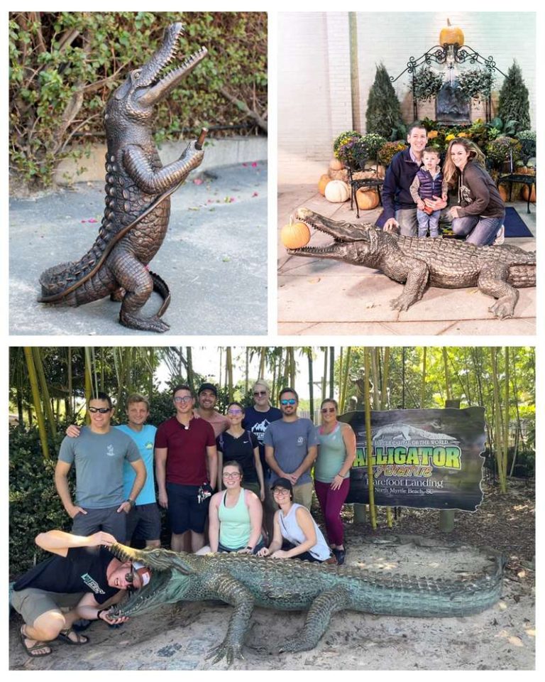 Bronze Alligator Water Fountain - YouFine