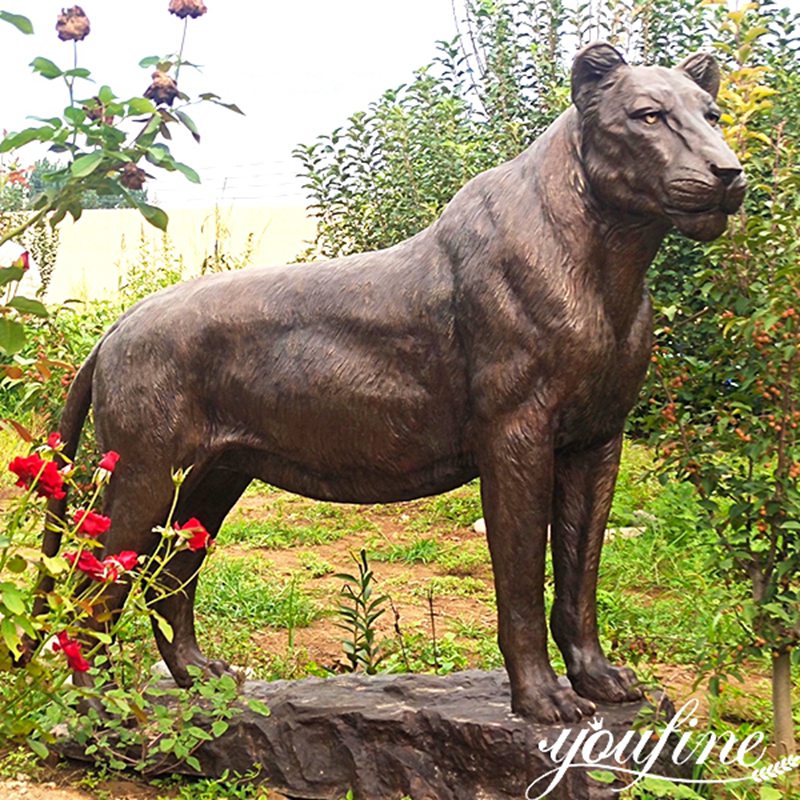 Wildlife Bronze Lioness Statue