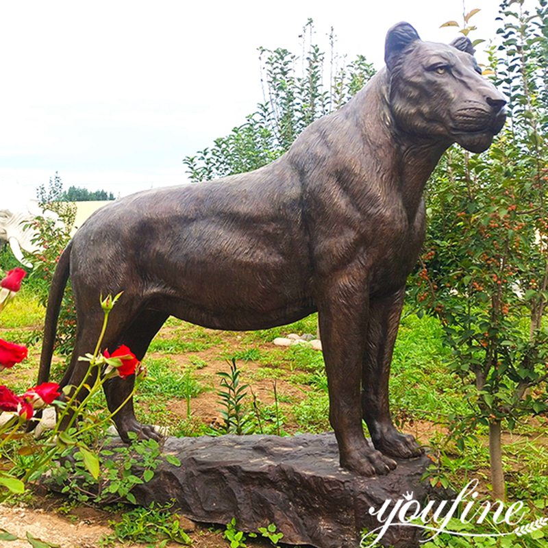 Wildlife Bronze Lioness Statue