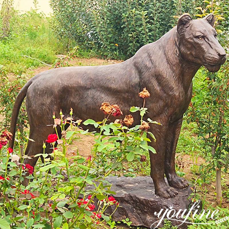 Wildlife Bronze Lioness Statue