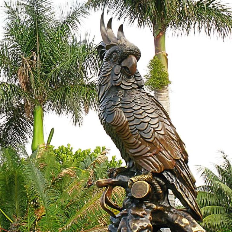 Real Size Bronze Parrot Bird Statue - YouFine