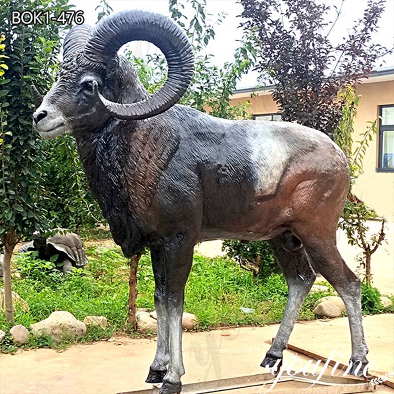 Bronze Ram Animal School Mascot Statue - YouFine