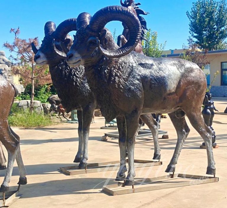 Bronze Ram Animal School Mascot Statue - YouFine