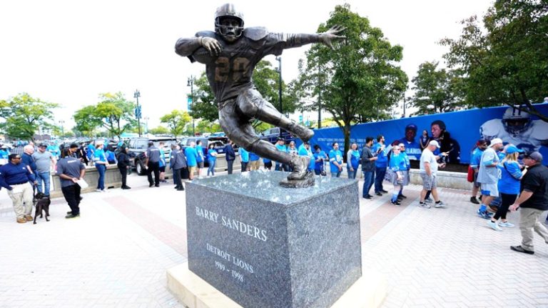 Bronze Football Player Barry Sanders Statue - YouFine