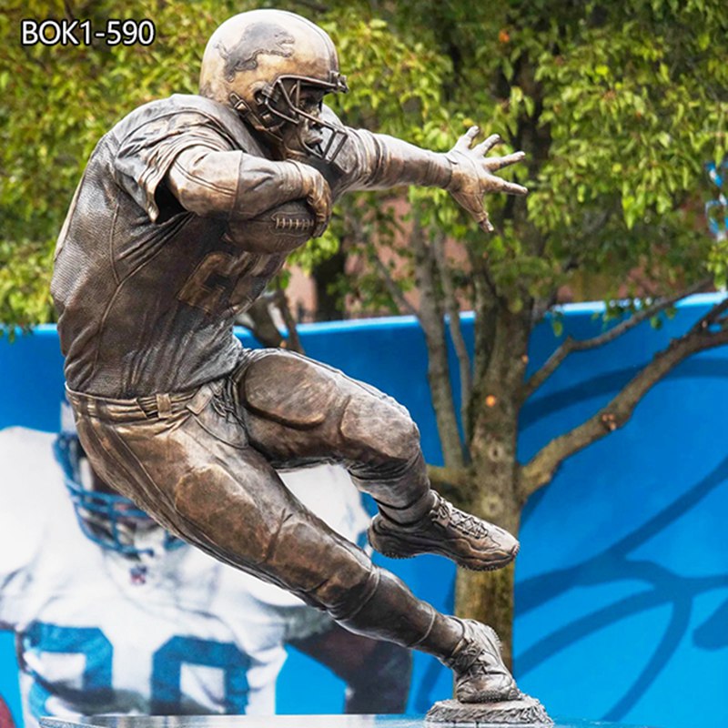Bronze Football Player Barry Sanders Statue - YouFine