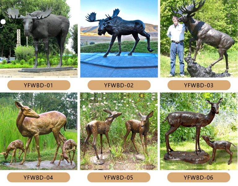 Life Size Bronze Deer Statues for Your Garden - YouFine