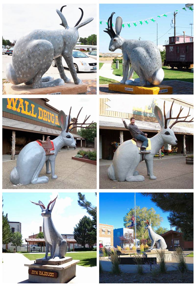 Bronze Jackalope Statue Mythical Creature - YouFine