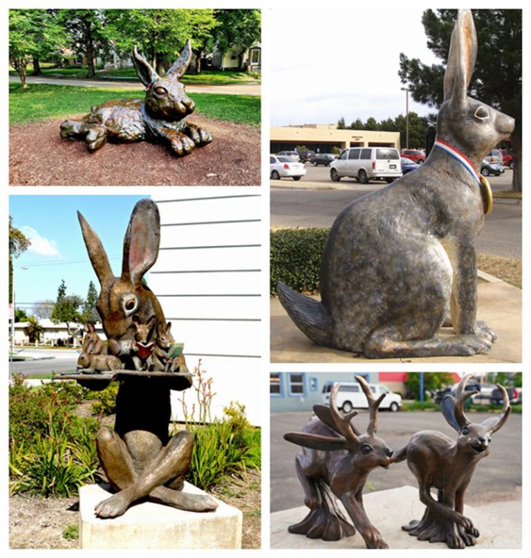 Bronze Jackalope Statue Mythical Creature - YouFine