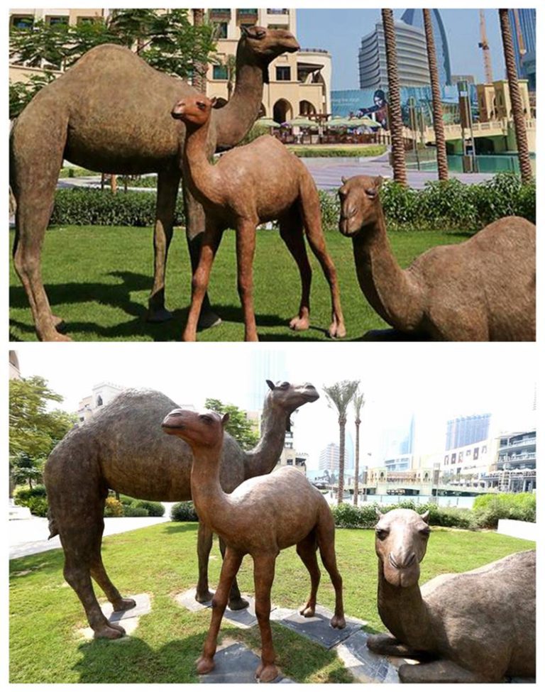 Life Size Standing Bronze Camel Animal Sculpture - YouFine Bronze Sculpture