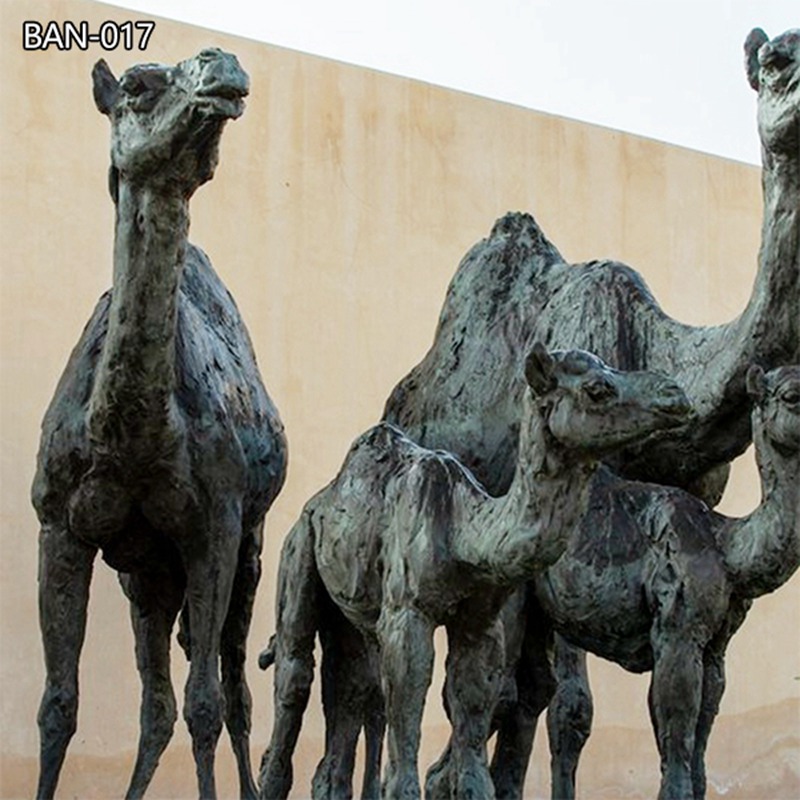 Life Size Standing Bronze Camel Animal Sculpture - YouFine