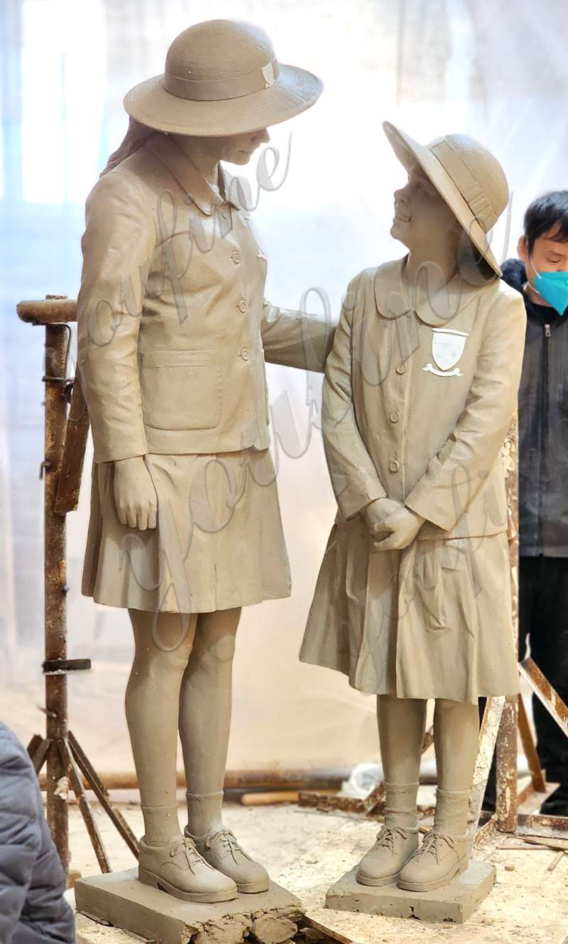 Life Size Bronze Children Statue School Boy Biking Adventures - YouFine