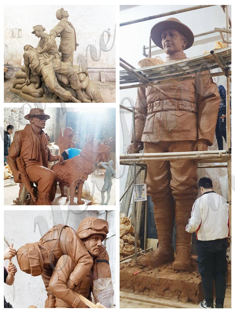 Bronze Anzac Soldier Statue Commission Military Monument - YouFine ...