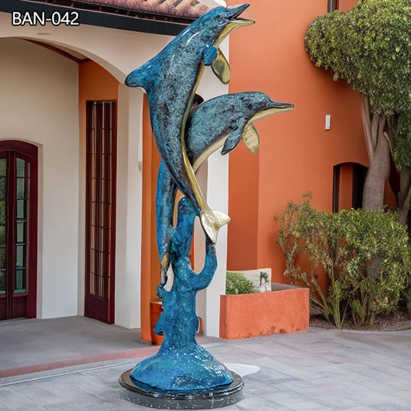 Bronze Life Size Garden Dolphin Statues - YouFine
