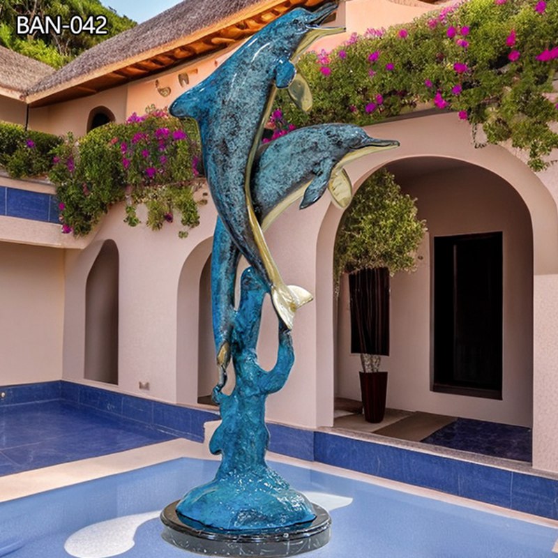 Bronze Life Size Garden Dolphin Statues - YouFine
